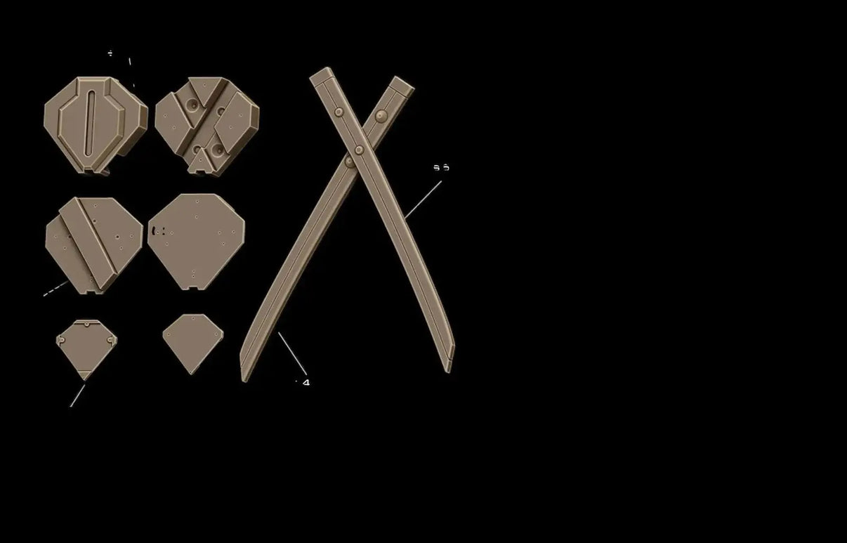 3d printable file Deadpool Katana & Sheaths 3d print files – i3dyou