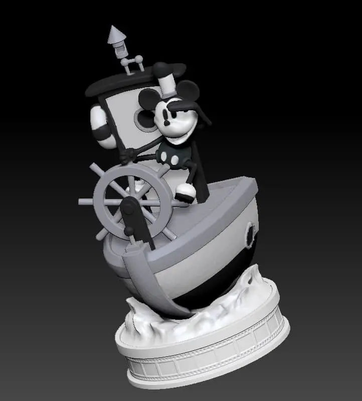 Mickey Mouse Steamboat Willie 3D Print File - i3dyou