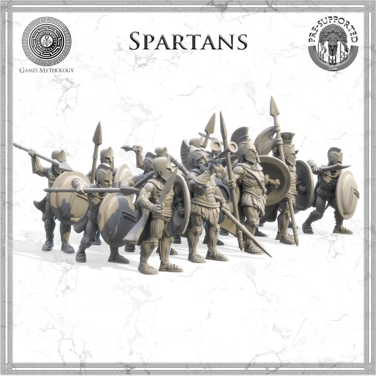 Spartan Army Spartan Hoplites miniatures 3d print model – i3dyou